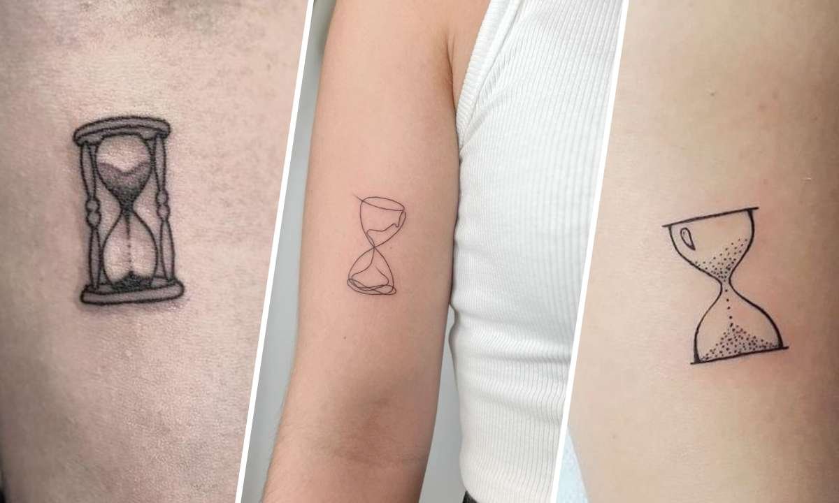 Hourglass Tattoo Ideas with Deep Symbolic Meanings