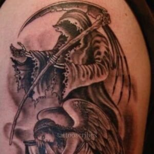 Explore 6 Impactful Interpretations of Death Angel Tattoos
