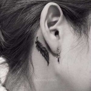 Feather Tattoos Behind the Ear (7 Stunning Ideas You’ll Love)